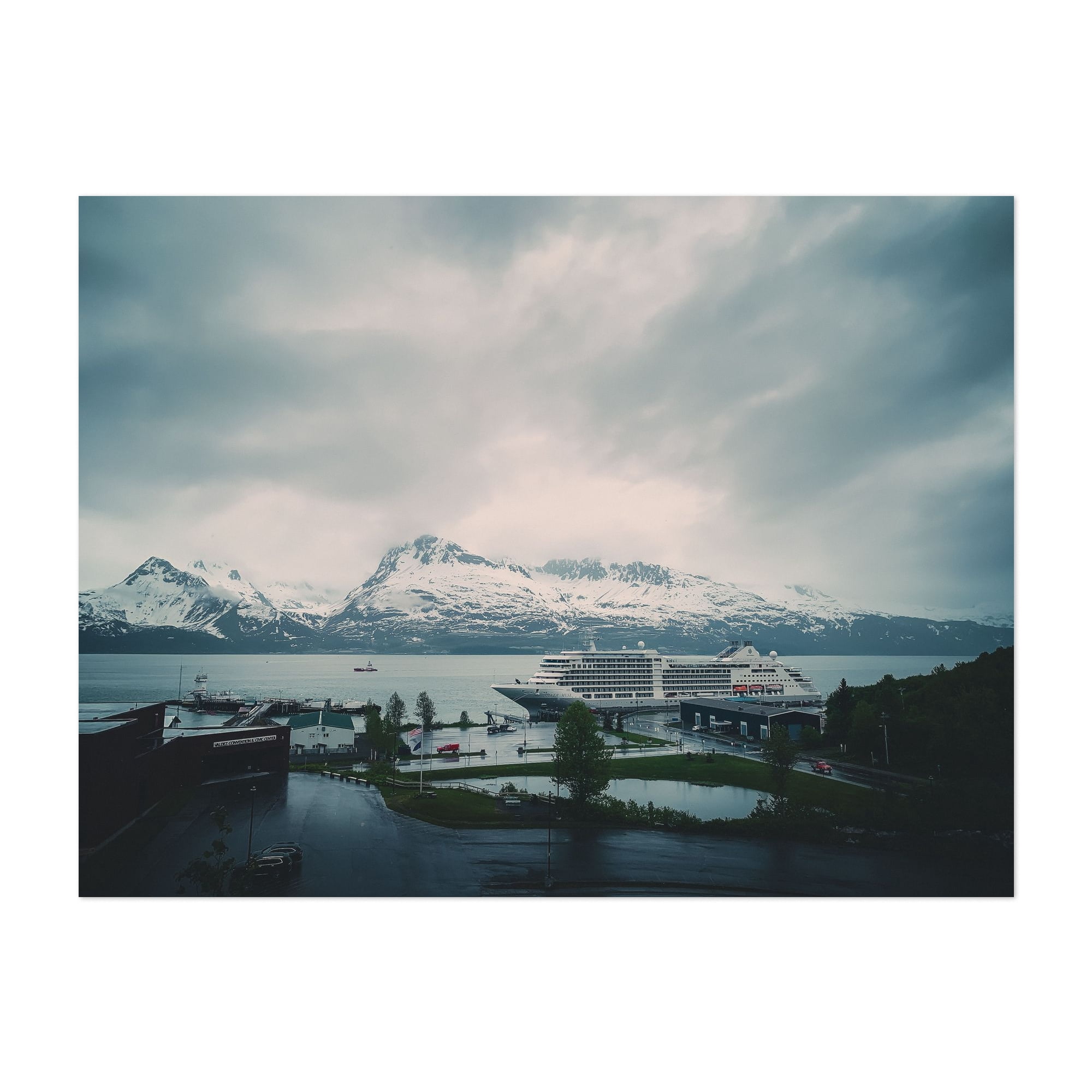 Alaska landscape - Alaska Photography Mountain Harbor Snow Boat Scenic ...