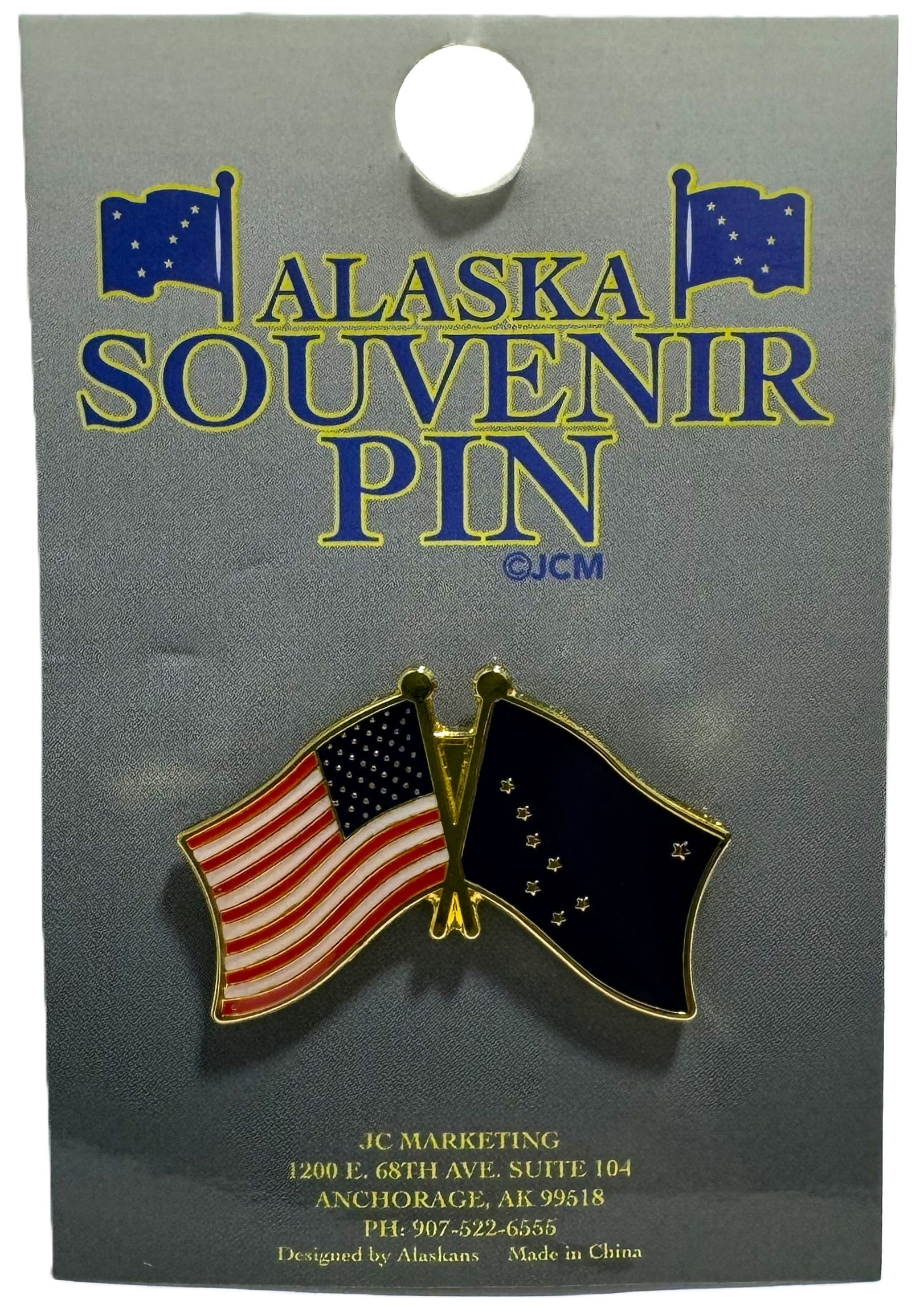 Alaskagift Alaska And Usa Flag Pin - Walmart.com
