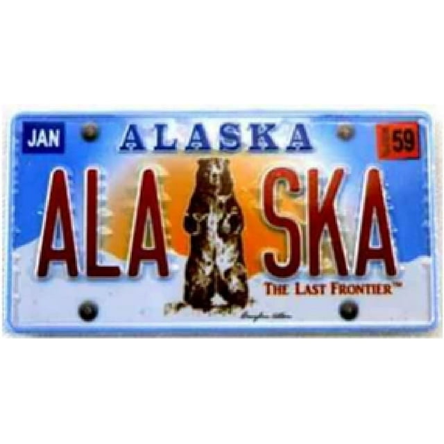 Alaskagift Grizzly Bear License Plate Mag - Walmart.com