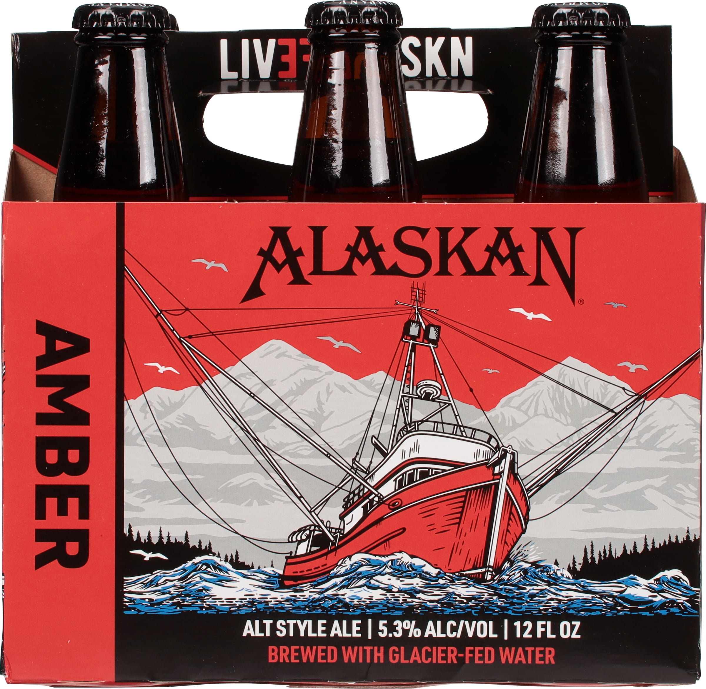 Alaskan Amber Ale, 6 Pack, 12 fl oz, Bottles, 5.3% ABV, Ales, Craft ...