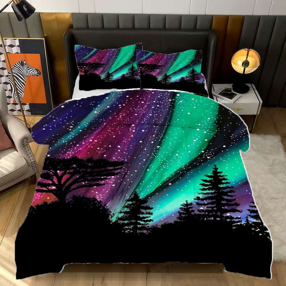 Alaskan Aurora Aurora Borealis Northern Lights Comforter Set King Size ...