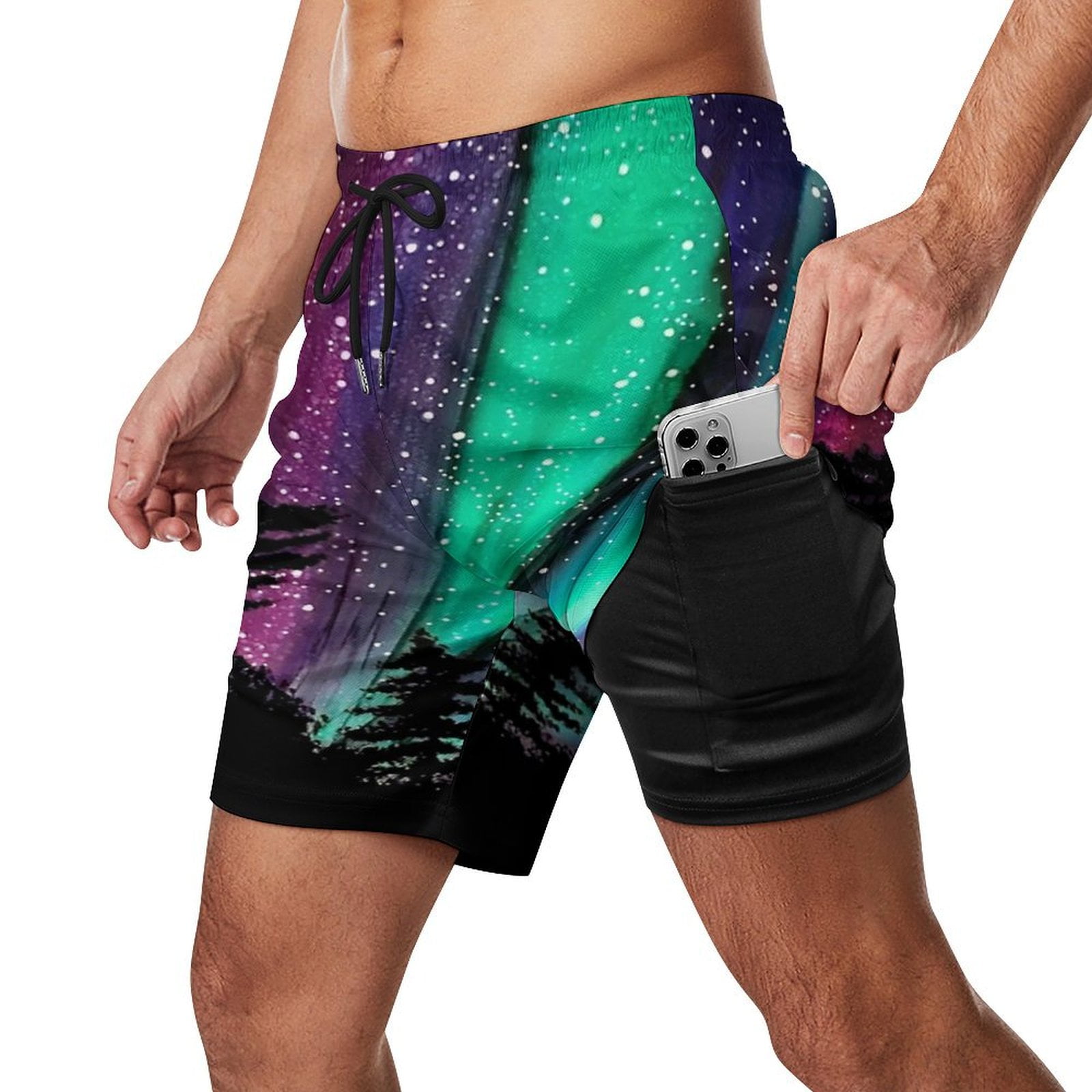 Alaskan Aurora Aurora Borealis Northern Lights Quick Dry Swimming ...