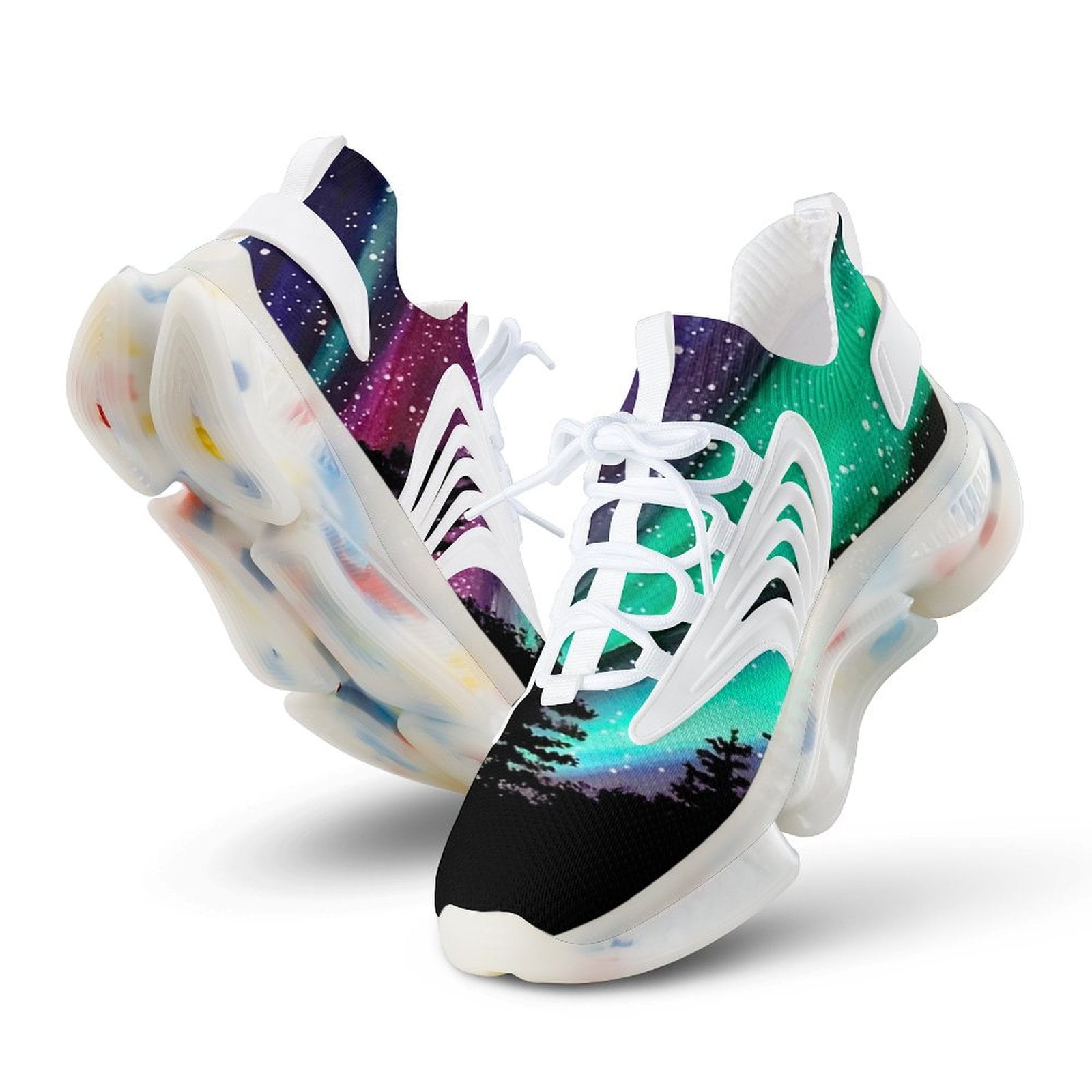 Alaskan Aurora Aurora Borealis Northern Lights Walking Shoes for Men ...