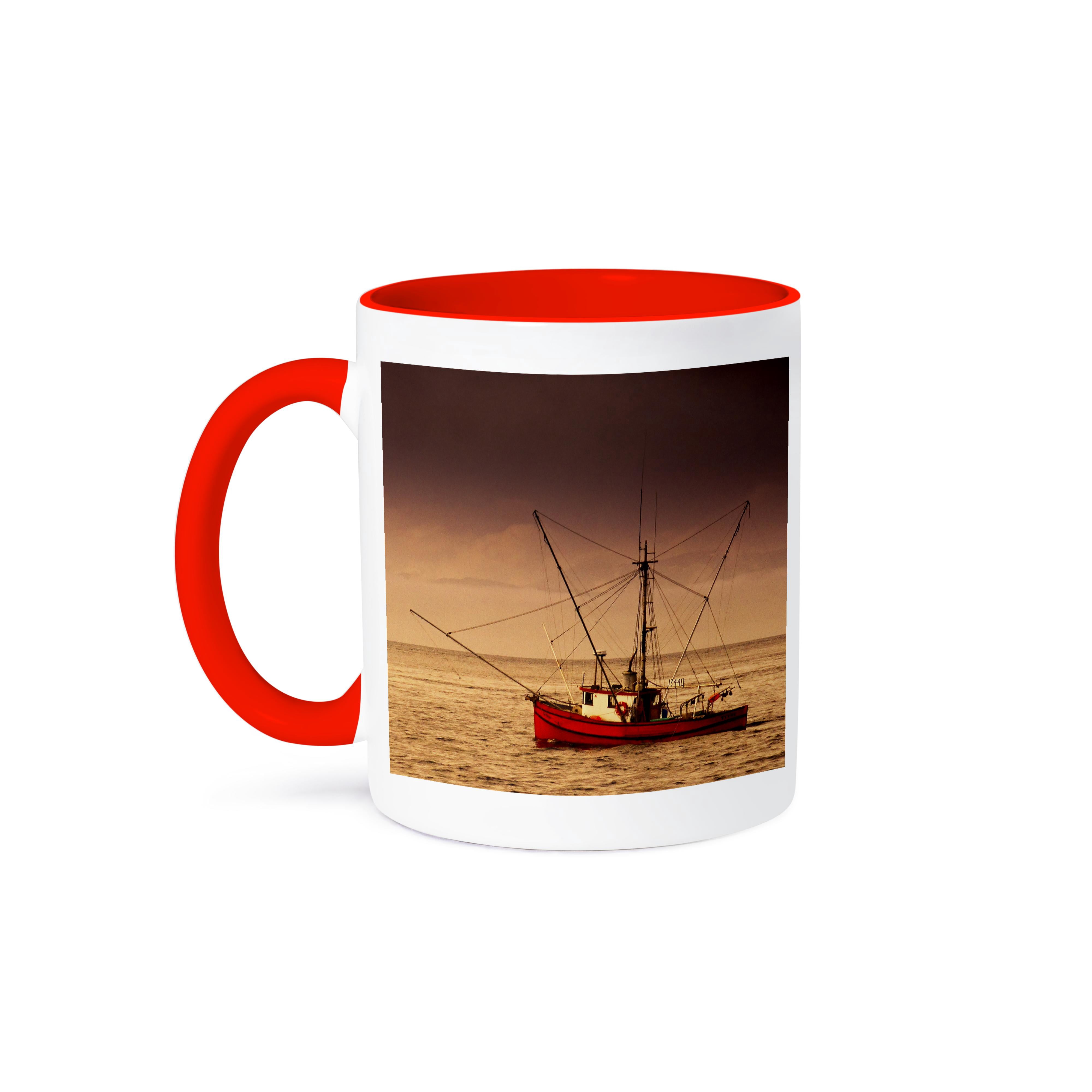 Alaskan Fishing Trawler, 15oz Two-Tone Red Mug - Walmart.com