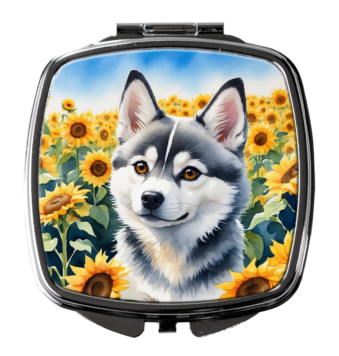 Alaskan Klee Kai in Sunflowers Compact Mirror 2.75 in x 3 in - Walmart.com