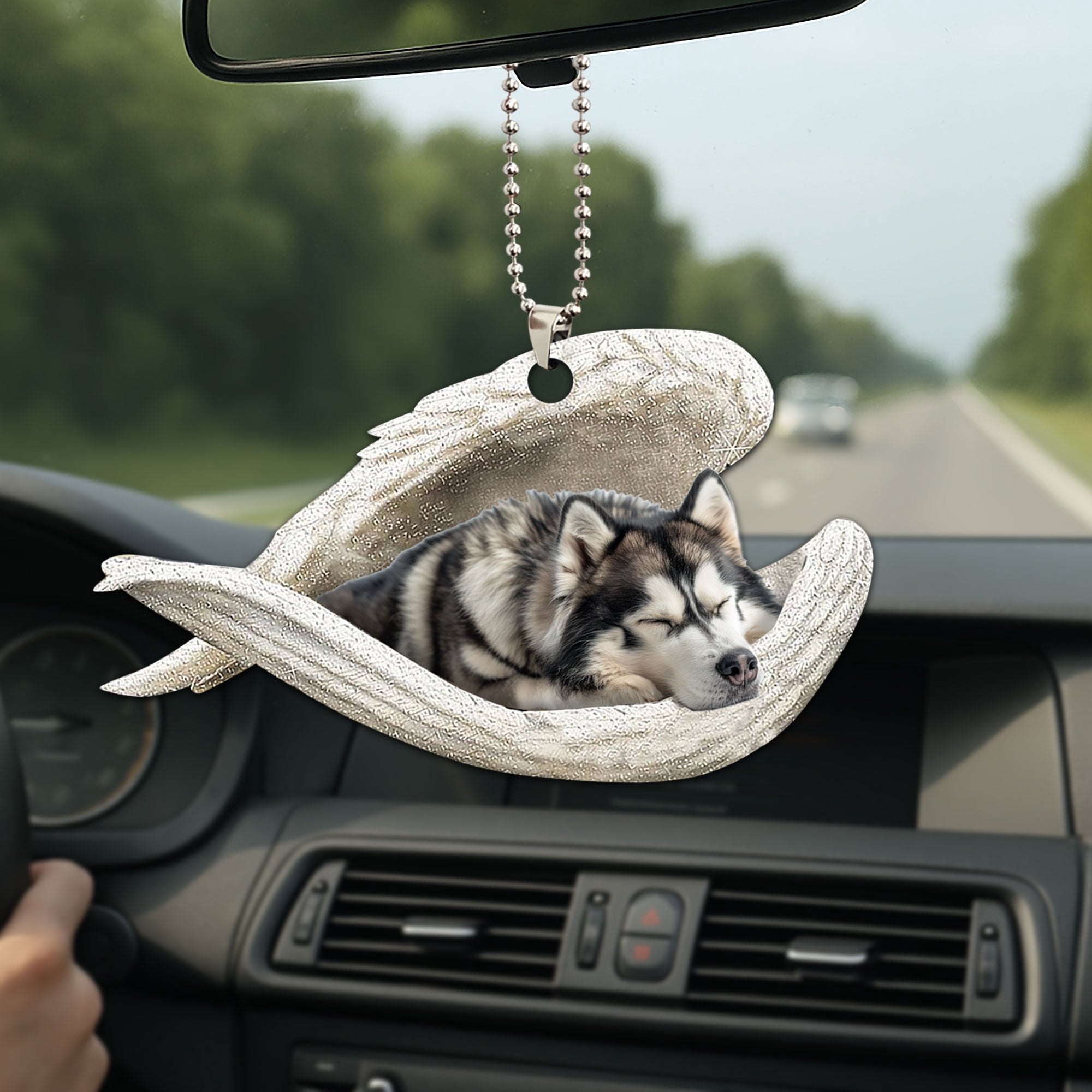 Alaskan Malamute Angel Car Ornament – Memorial Dog Gift & Xmas Tree ...