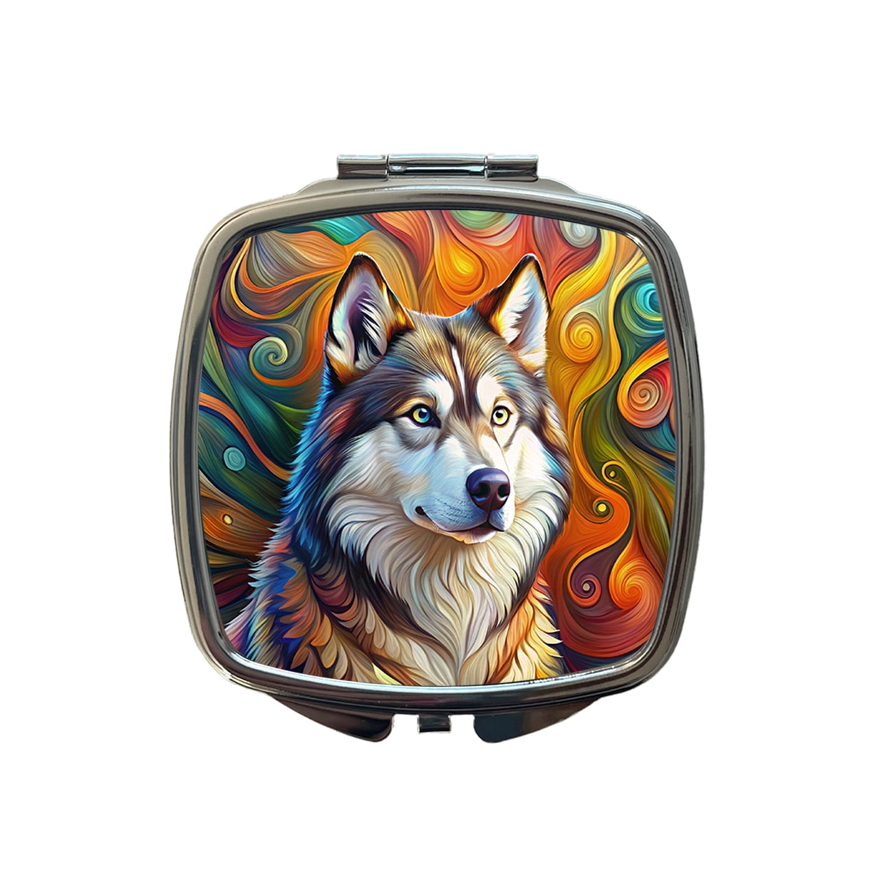 Alaskan Malamute Dog Abstract Art Travel Makeup Handbag Purse Small ...