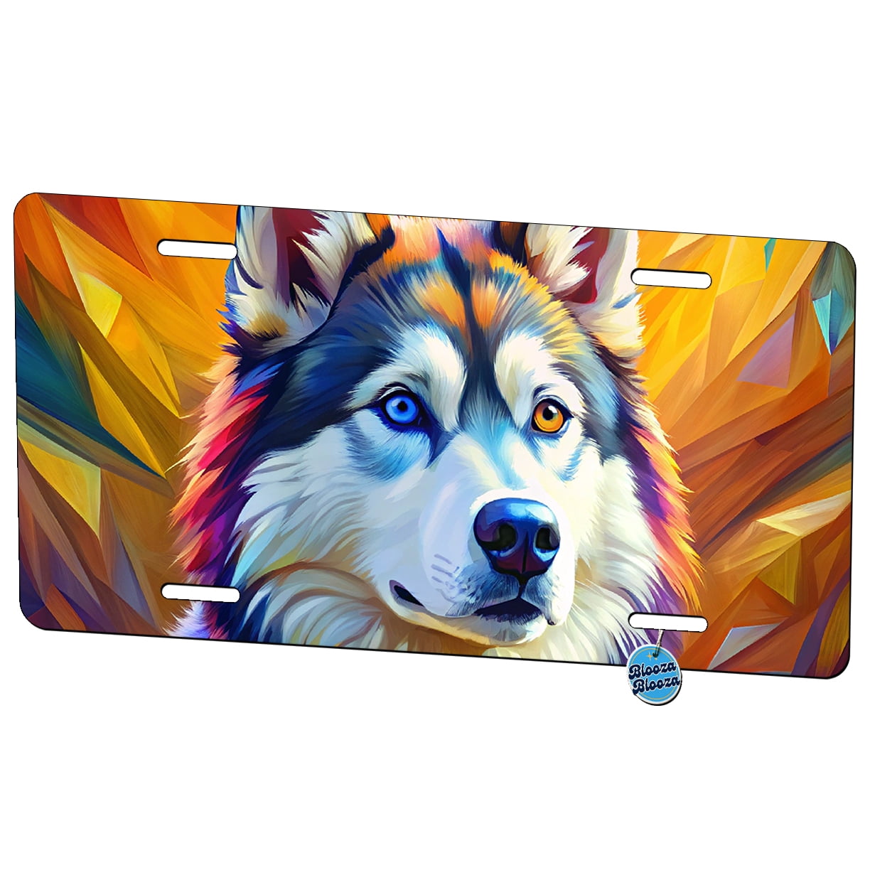 Alaskan Malamute Dog Pop Art Metal Novelty License Plate - Walmart.com