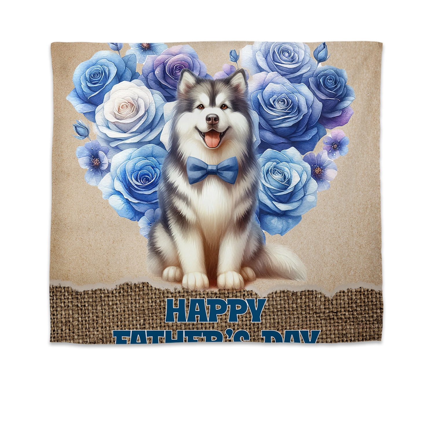 Alaskan Malamute Proud Dad Happy Father's Day Tapestry Alaska Mal Dog ...
