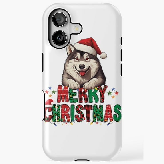 Alaskan Malamute Xmas Dog Case for iPhone 11 12 13 14 15 16 17 Pro Max ...