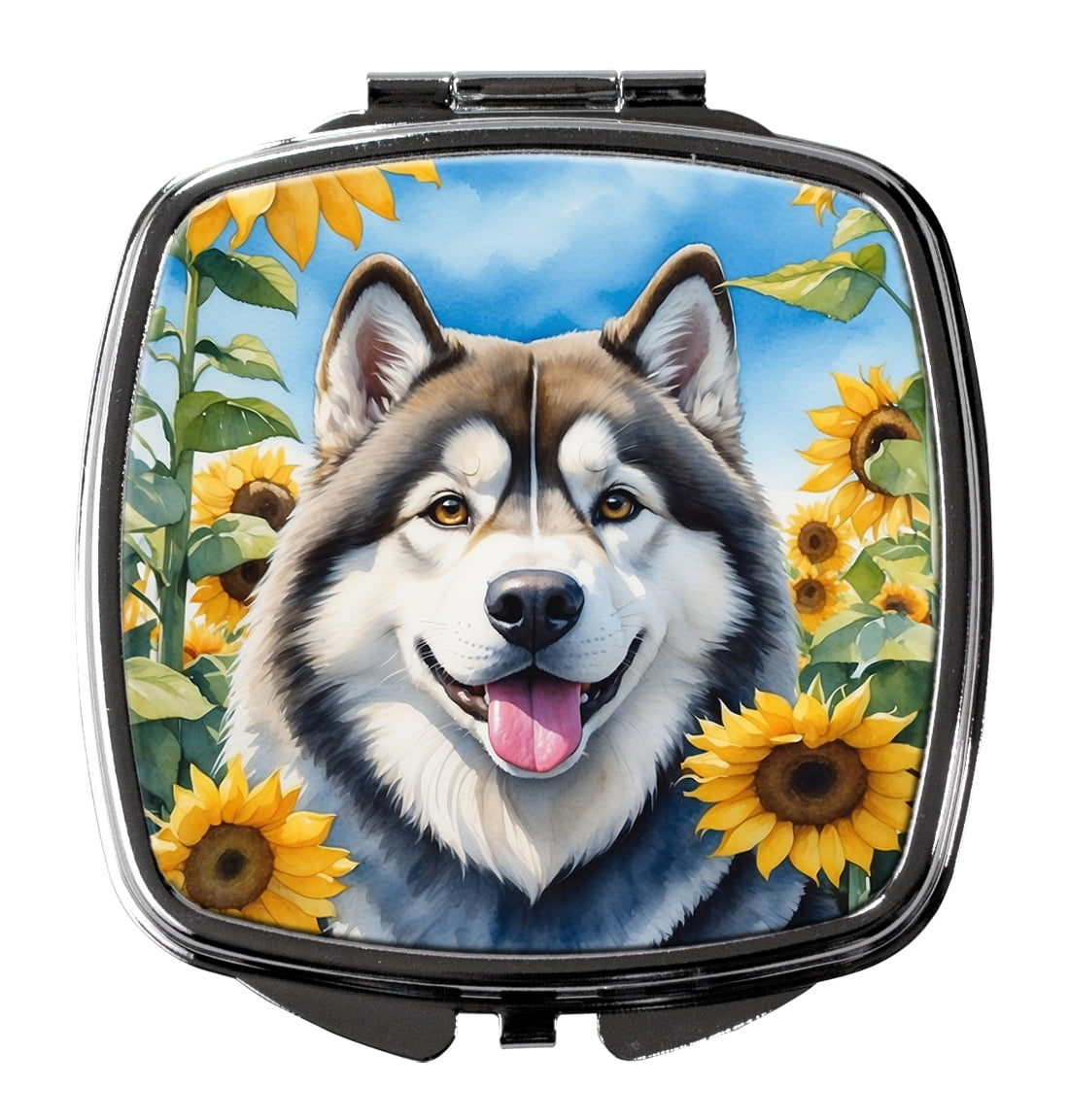 Alaskan Malamute in Sunflowers Compact Mirror 2.75 in x 3 in - Walmart.com