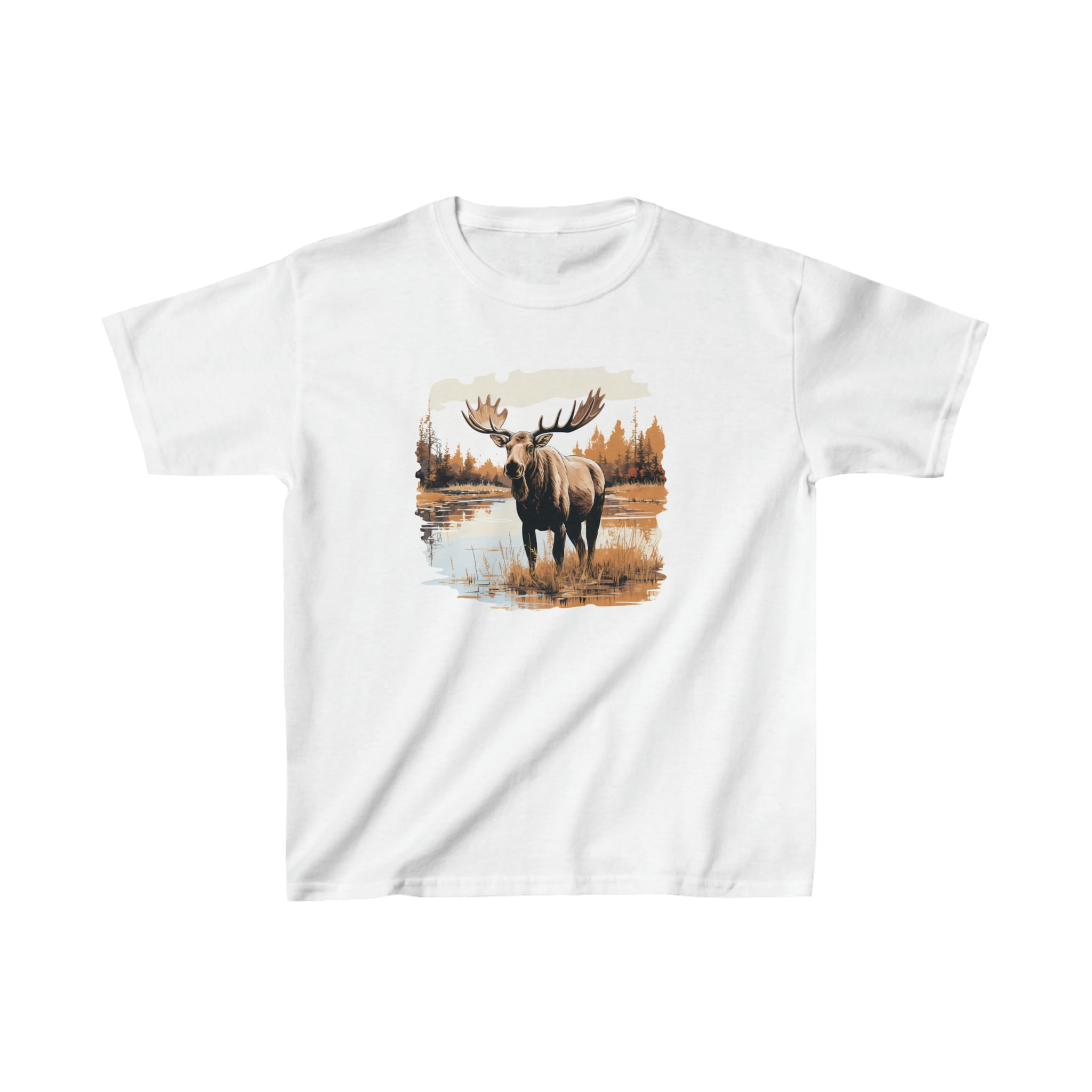 Alaskan Moose in Water - Kids Heavy Cotton™ Tee - Walmart.com