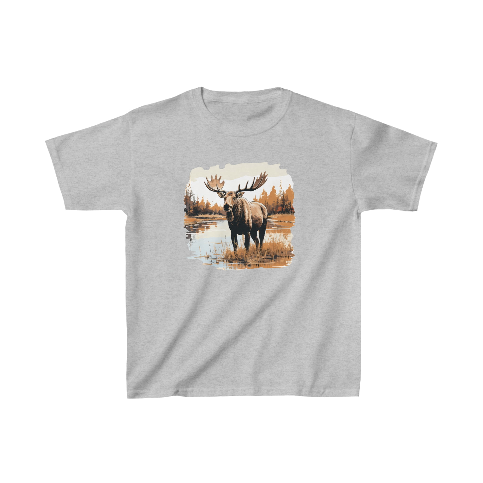 Alaskan Moose in Water - Kids Heavy Cotton™ Tee - Walmart.com