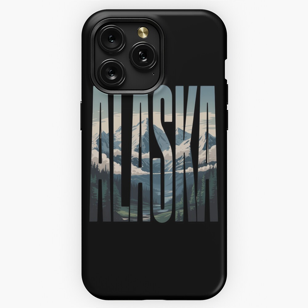 Alaskan Snowy Mountain Alaska Day Travel Art iPhone Case 17 11 12 13 14 ...