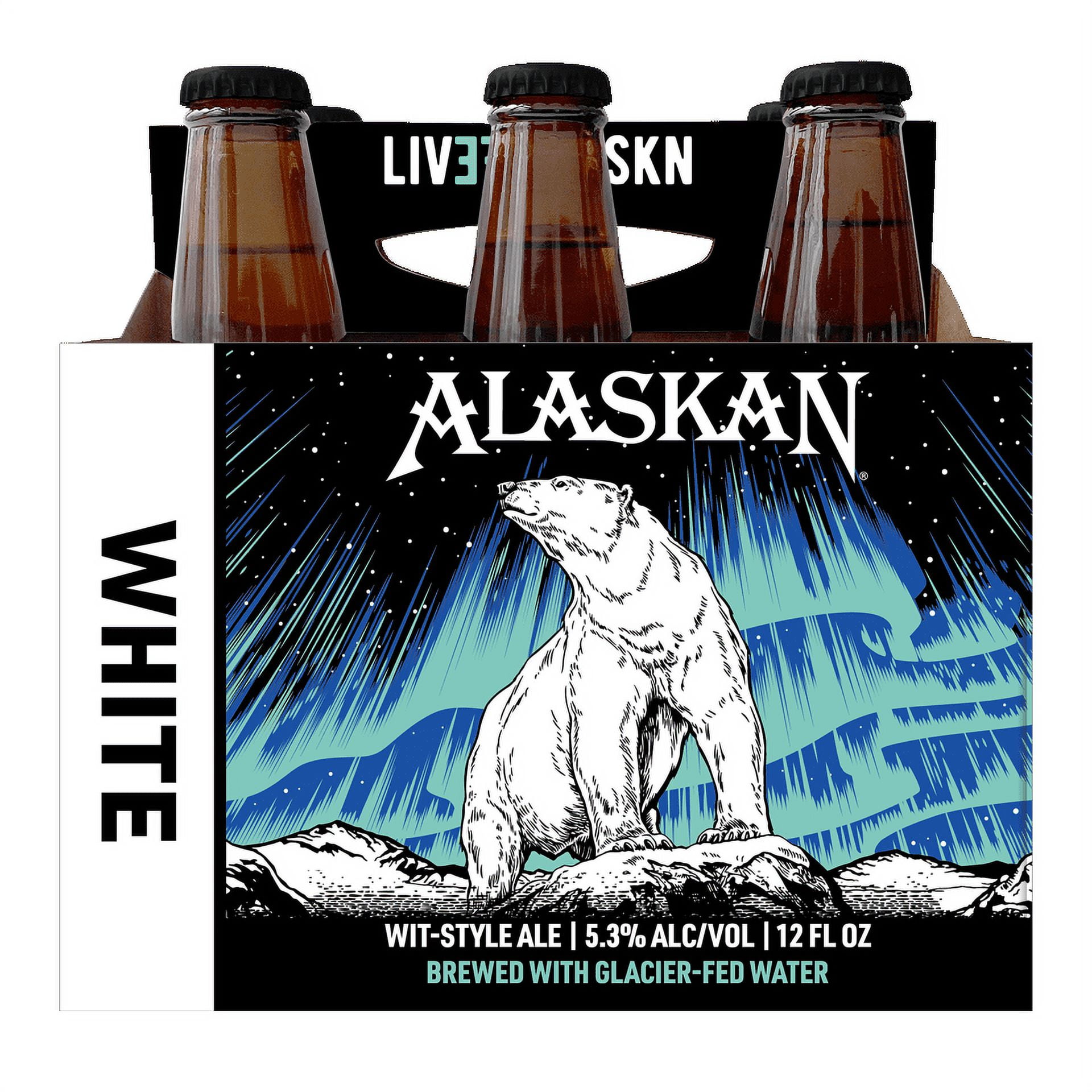 Alaskan White Craft Wit Ale Beer, 12 fl oz 6 Pack, Bottles 5.3% ABV ...