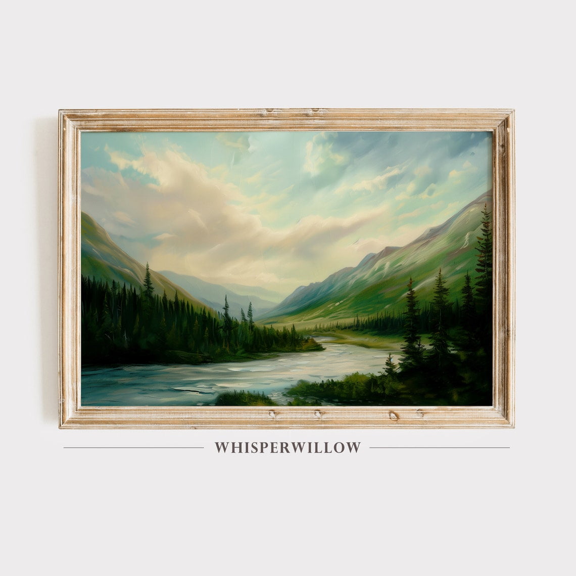 Alaskan Wilderness Vintage,, Nature Poster, Alaska Outdoors, Landscape ...