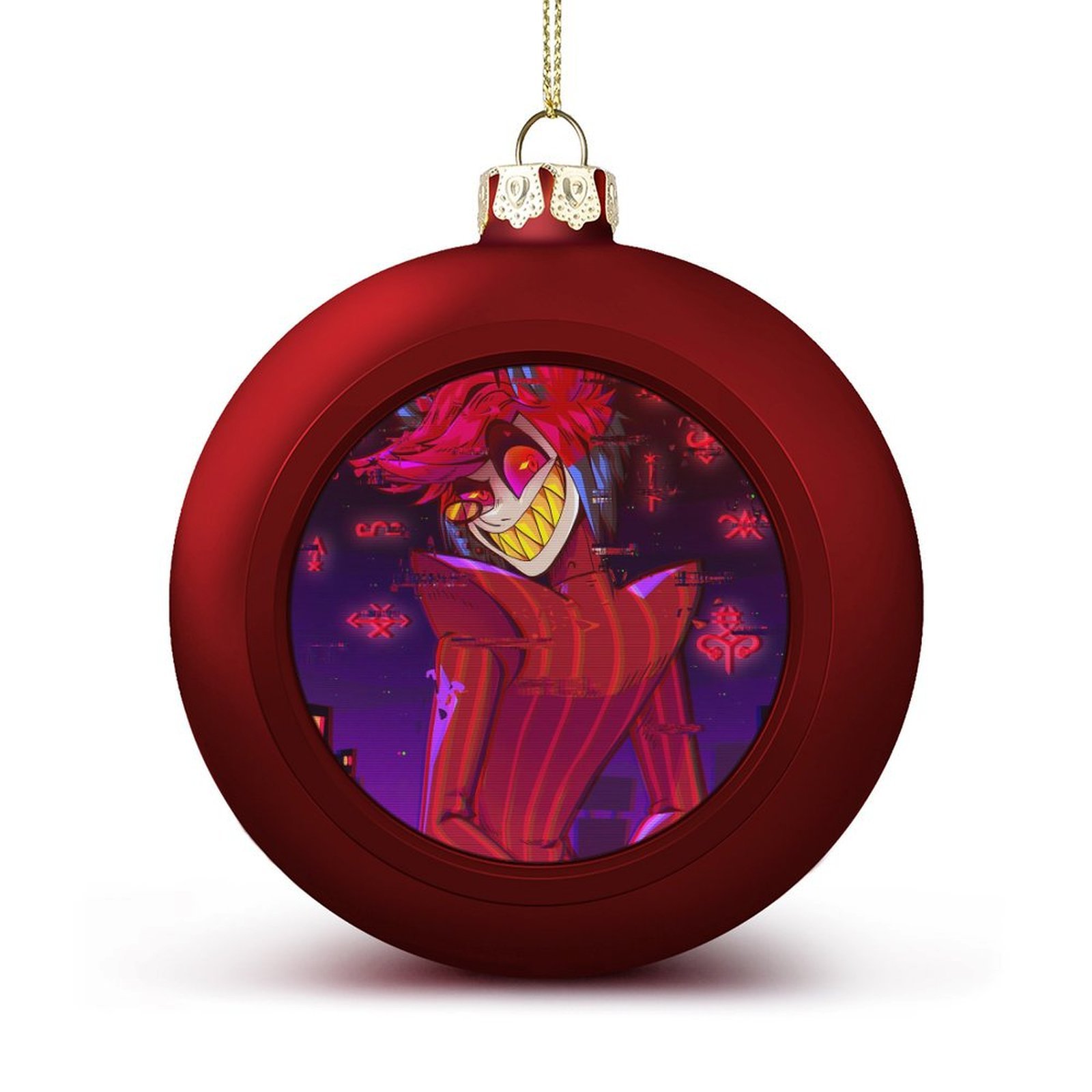 Alastor Hazbin Hotel Anime Christmas Balls Decoration Xmas Gift ...
