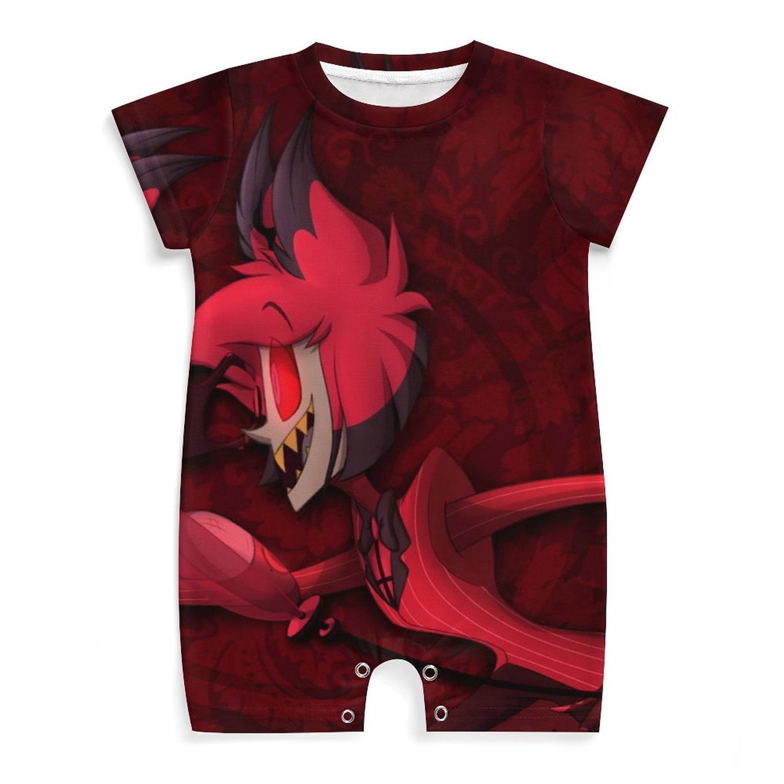 Alastor Hazbin Hotel Baby One-Piece Rompers Summer Short Sleeve Outfit ...