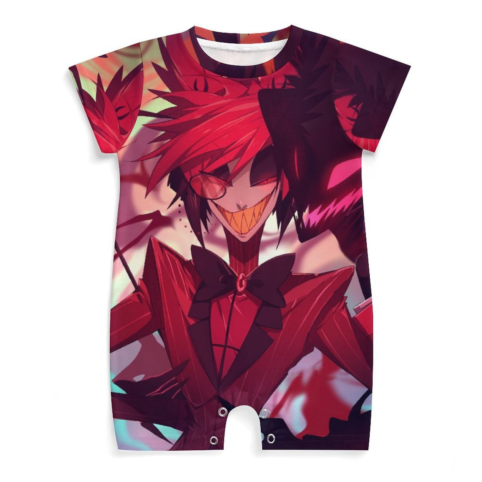 Alastor Hazbin Hotel Baby One-Piece Rompers Summer Short Sleeve Outfit ...