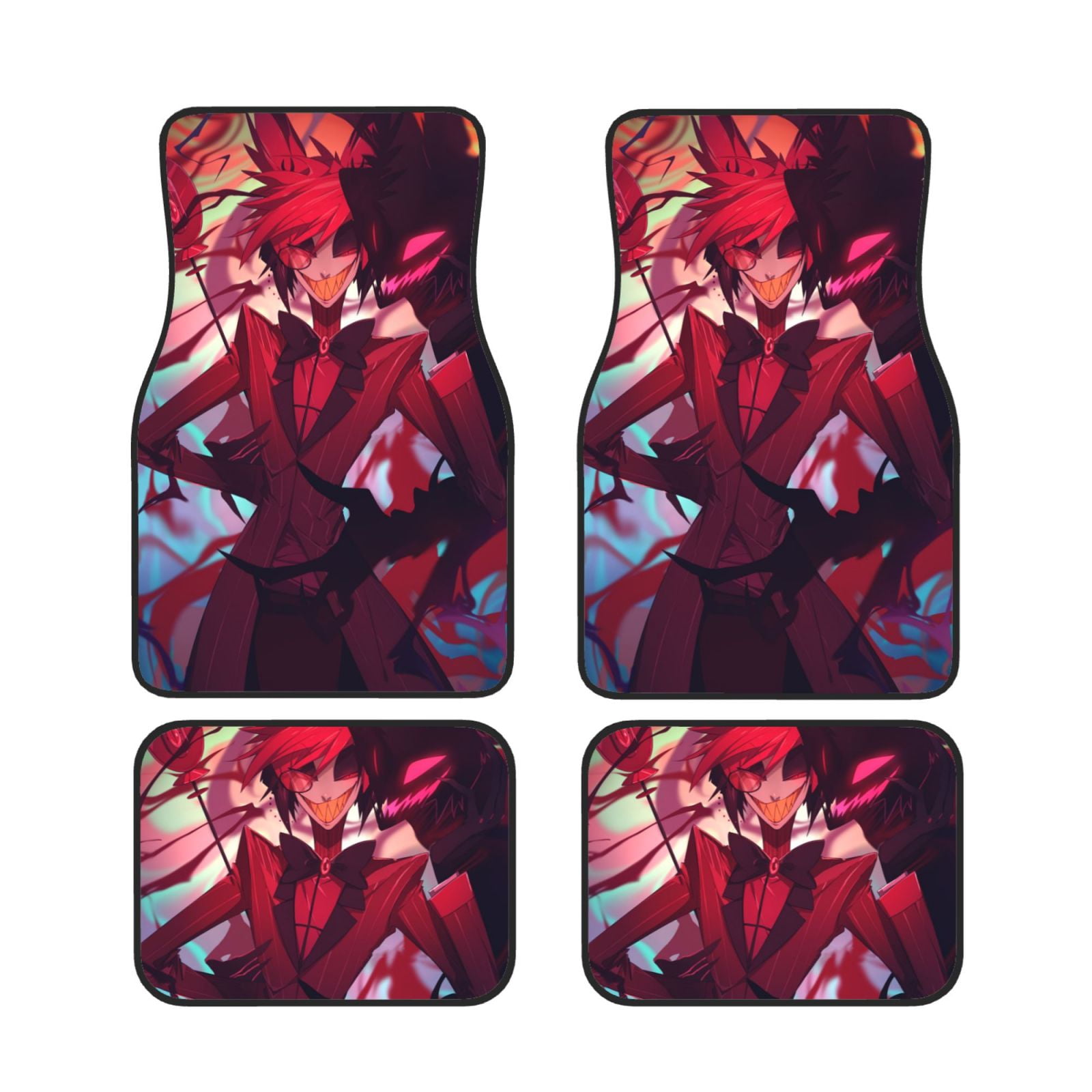 Alastor Hazbin Hotel Car Foot Mats 4-Piece Set Accessories Interior ...