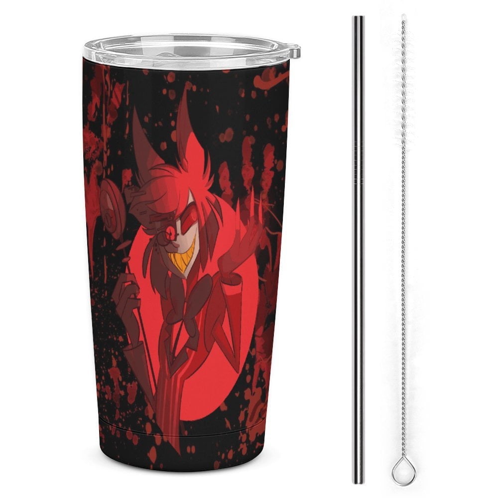 Alastor Hazbin Hotel Cartoon Stainless Steel Car Cup Thermal Vacuum ...