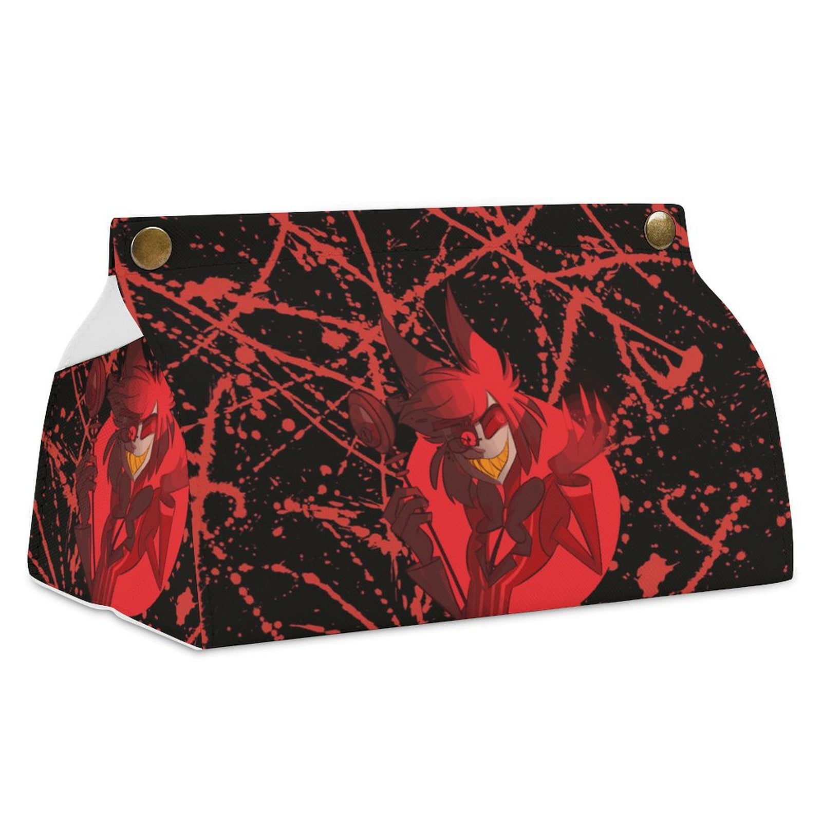 Alastor Hazbin Hotel Cartoon Tissue Box Cover PU Tissue Paper Case ...