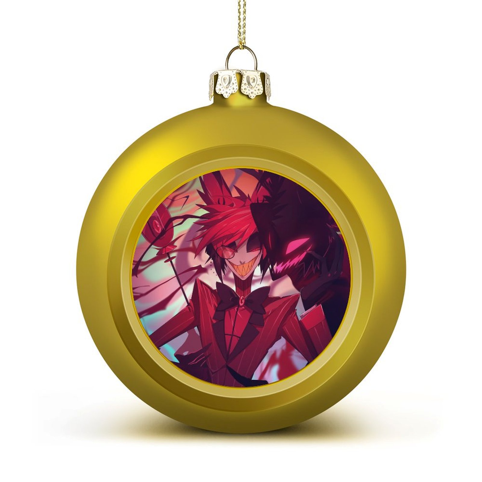 Alastor Hazbin Hotel Christmas Balls Decoration Xmas Gift Sparkling ...