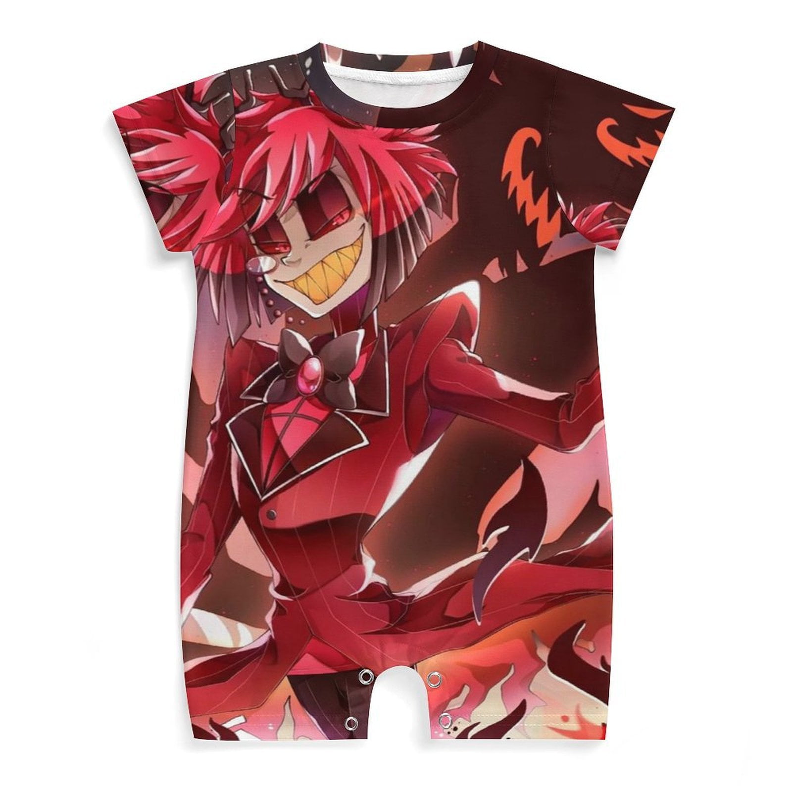 Alastor Hazbin Hotel Comedy Baby One-Piece Rompers Summer Short Sleeve ...