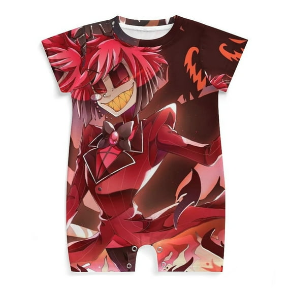 Alastor Hazbin Hotel Comedy Baby One-Piece Rompers Summer Short Sleeve ...