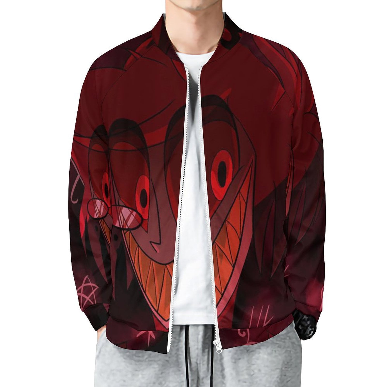 Alastor Hazbin Hotel Comedy Fashion Jacket Mens Windbreaker Coat ...