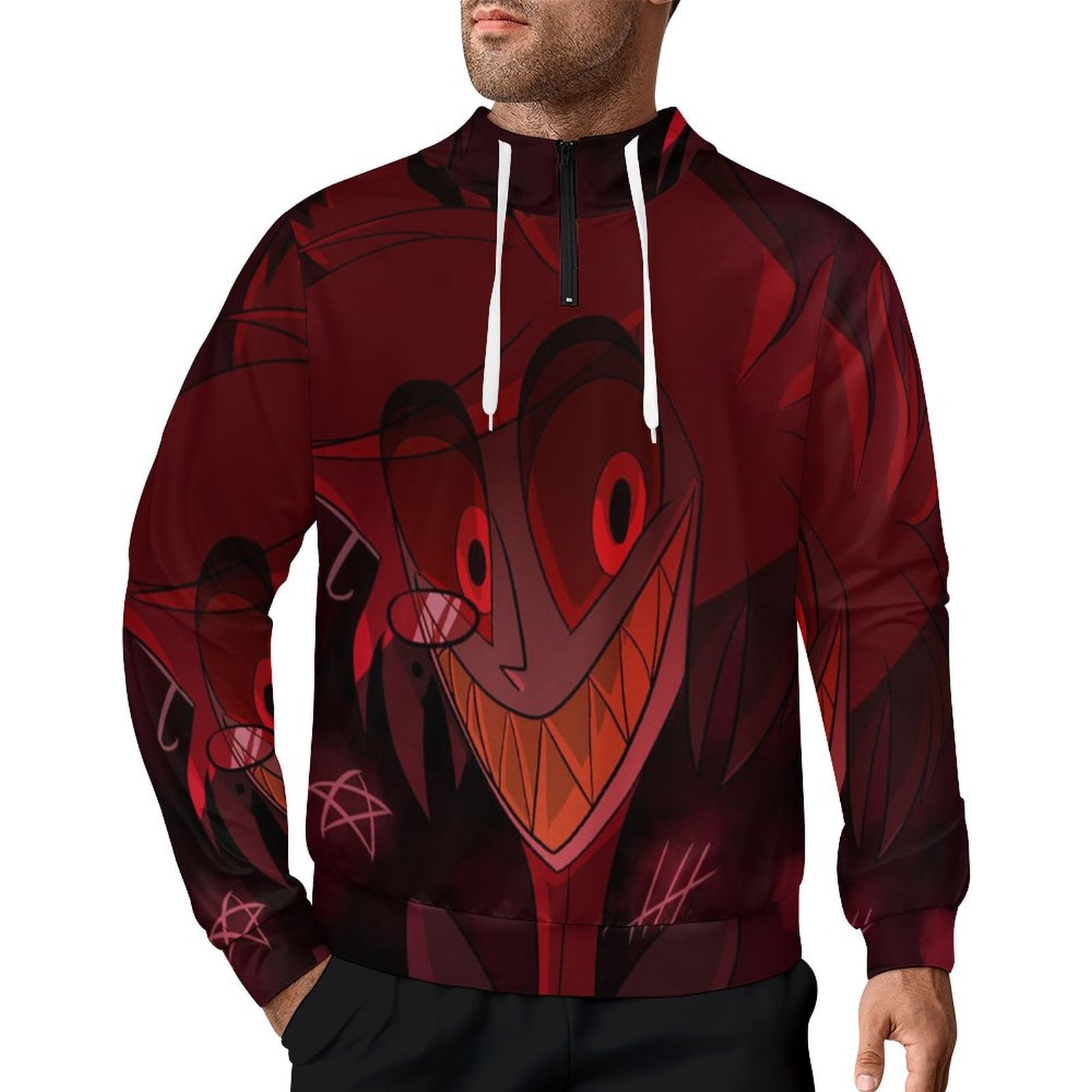 Alastor Hazbin Hotel Comedy Zipper Pullover Sweatshirt Hoodies High ...