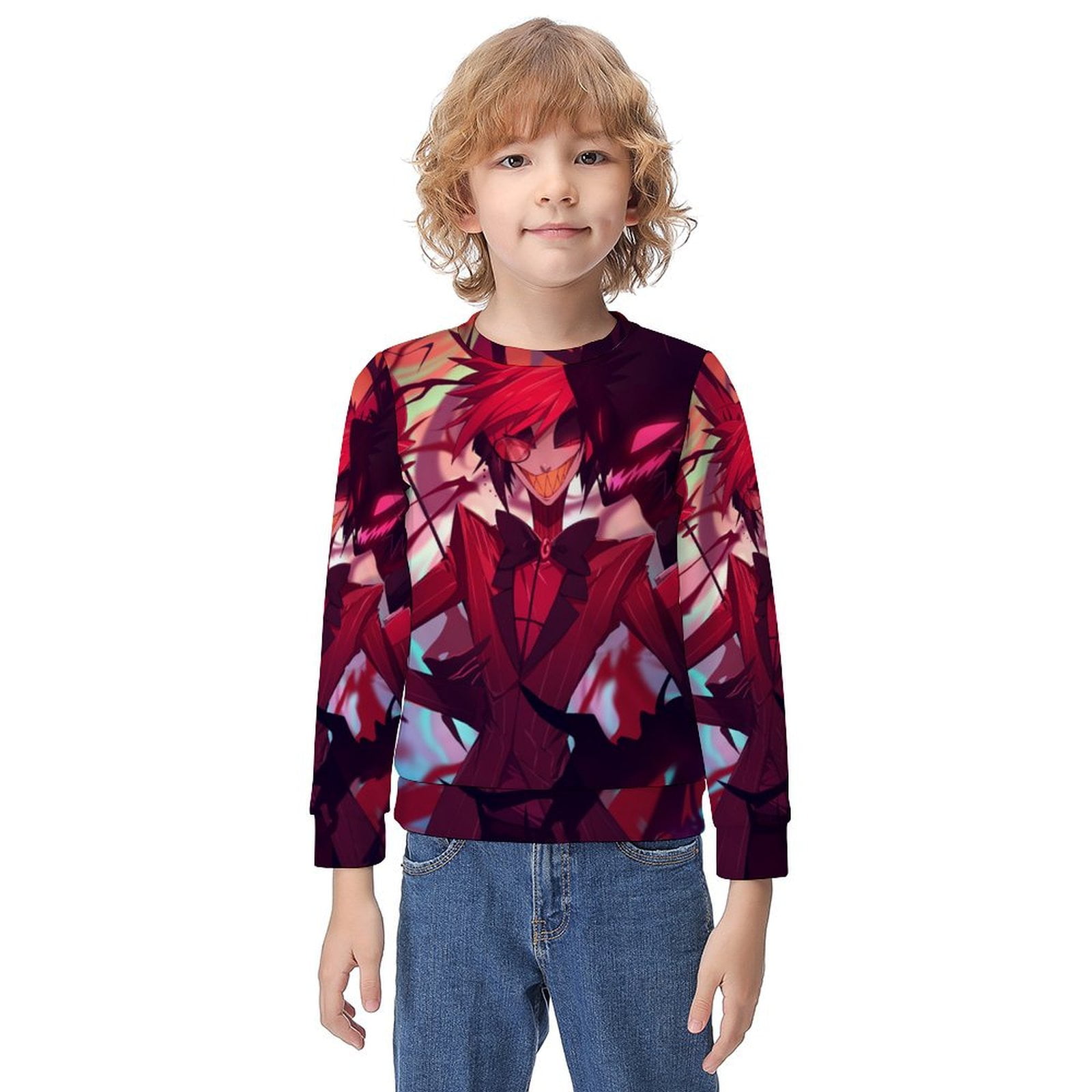 Alastor Hazbin Hotel Hoodie for Kids 3D Printed Pullover Sweatshirts ...