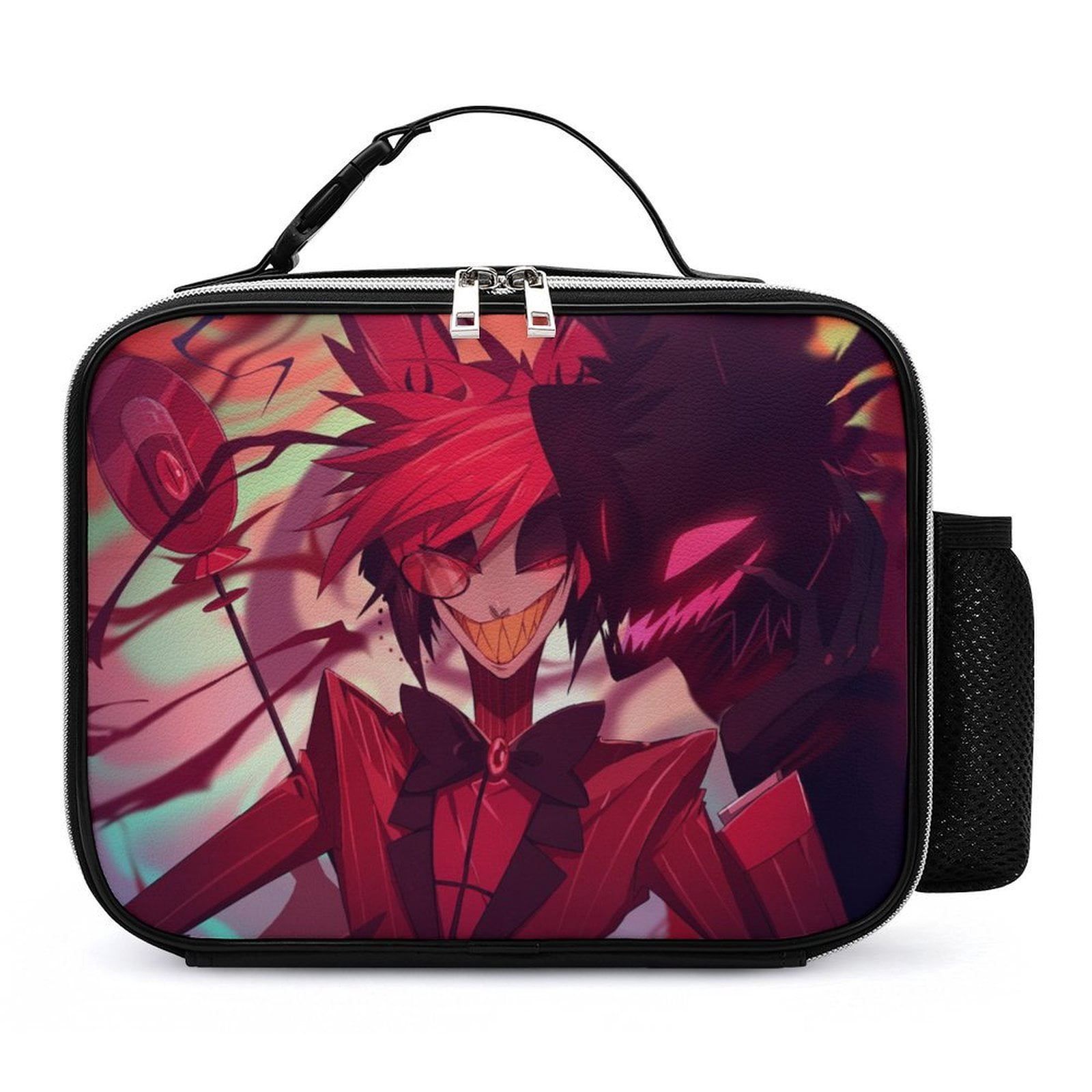 Alastor Hazbin Hotel Insulated Portable Lunch Bag Leather Detachable ...
