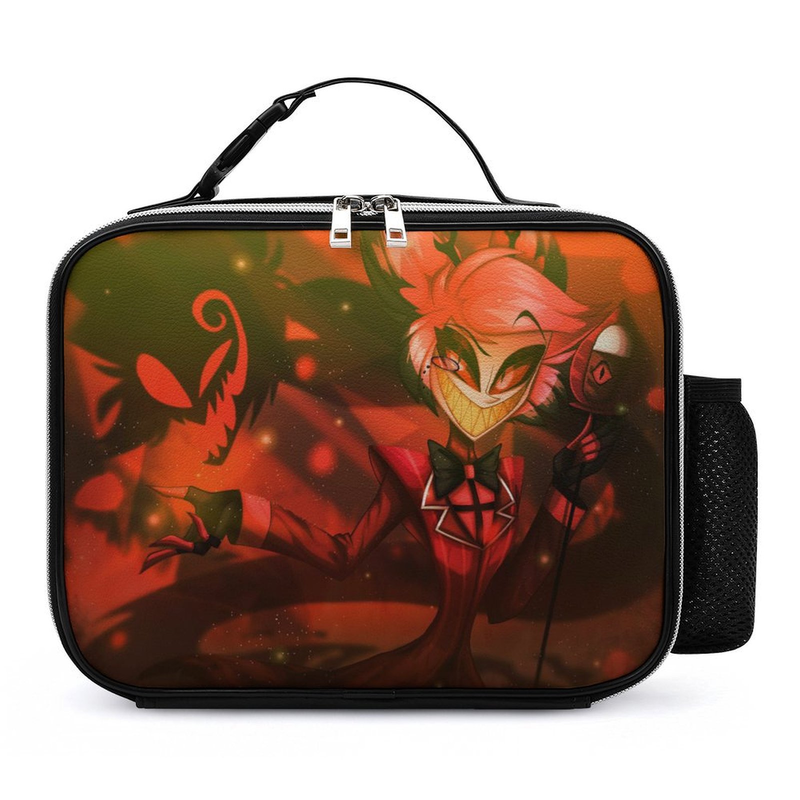 Alastor Hazbin Hotel Insulated Portable Lunch Bag Leather Detachable ...