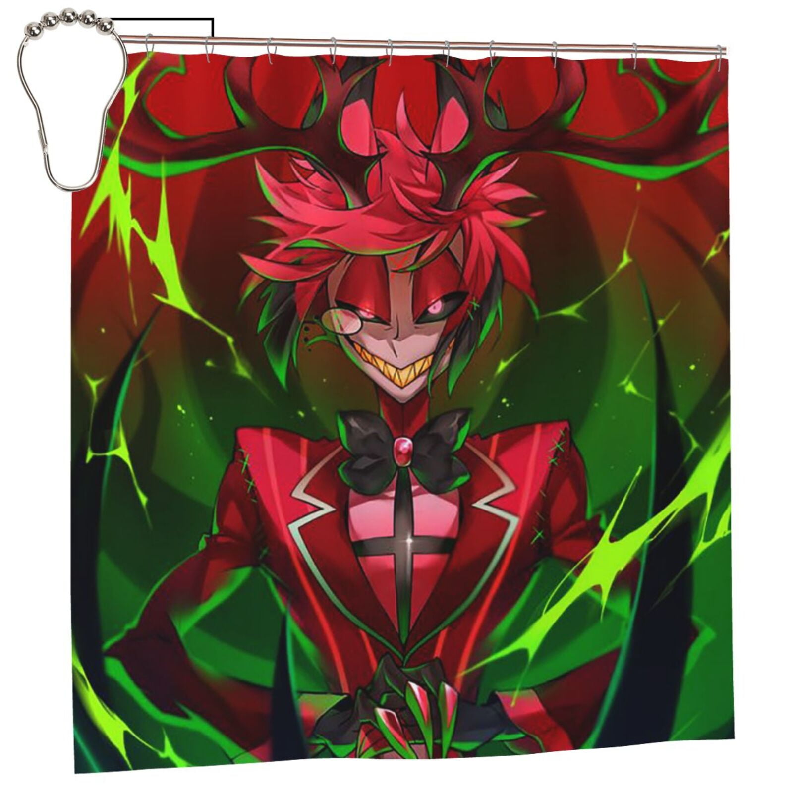 Alastor Hazbin Hotel Shower Curtain 72 X 72 In For Bathroom Decor ...