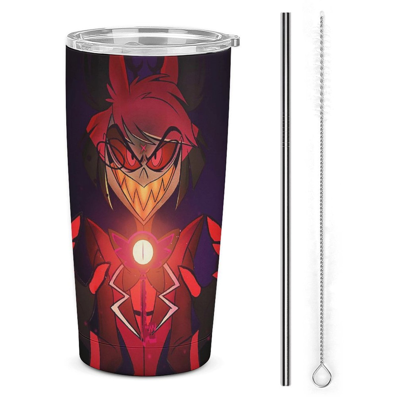 Alastor Horror Hazbin Hotel Printed Car Cup Water Bottle with Straw ...
