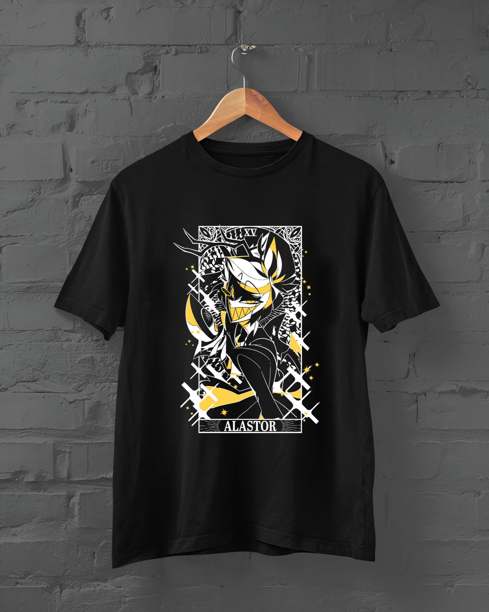 Alastor T-shirt Unisex, Hazbin Hotel Characters, Alastor Hazbin Hotel Shirt, Angel Dust Shirt ...