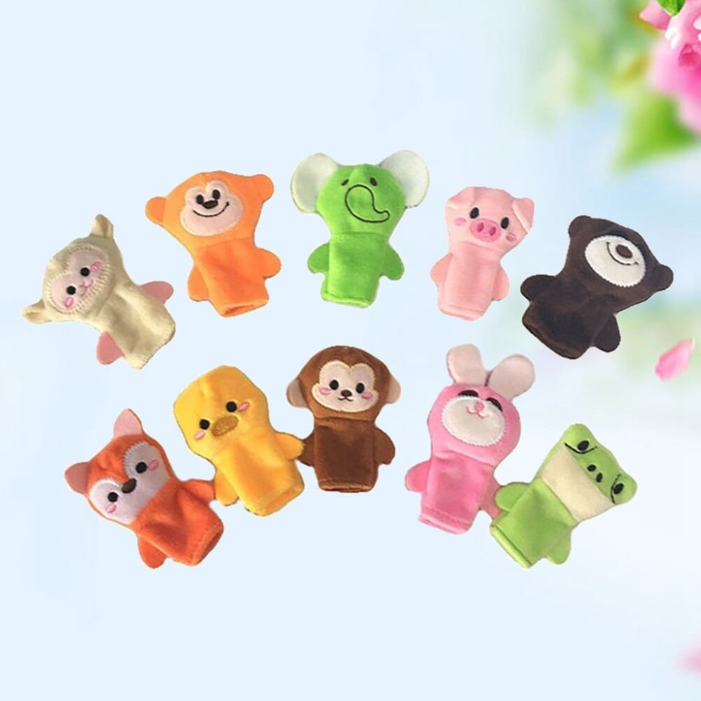 Alasum 10Set Plush Animal Finger Puppets Assorted Color Toddlers ...