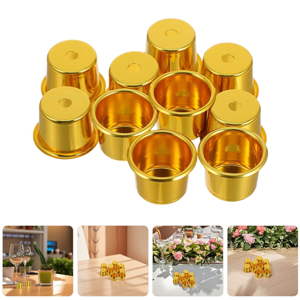 Alasum 12Pcs Metal Candle Holders Plated Gold Color for Christmas ...