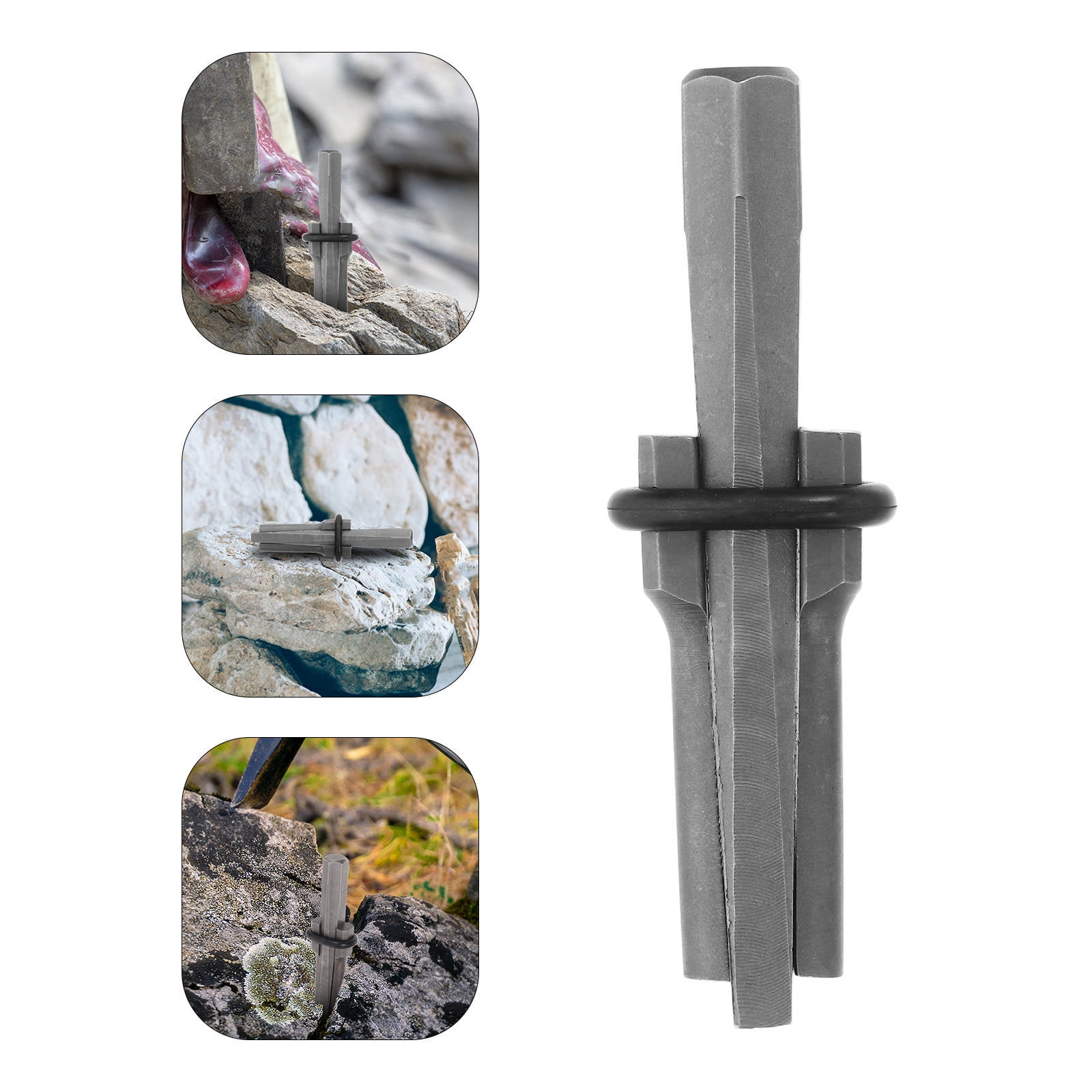 Alasum 1Pack Iron Wedge for Heavy Duty Stone Splitting and Rock ...