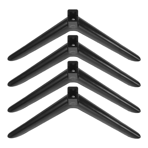 Alasum 2Pairs Black Plastic TV Stand Base Replacement with Stable Legs ...