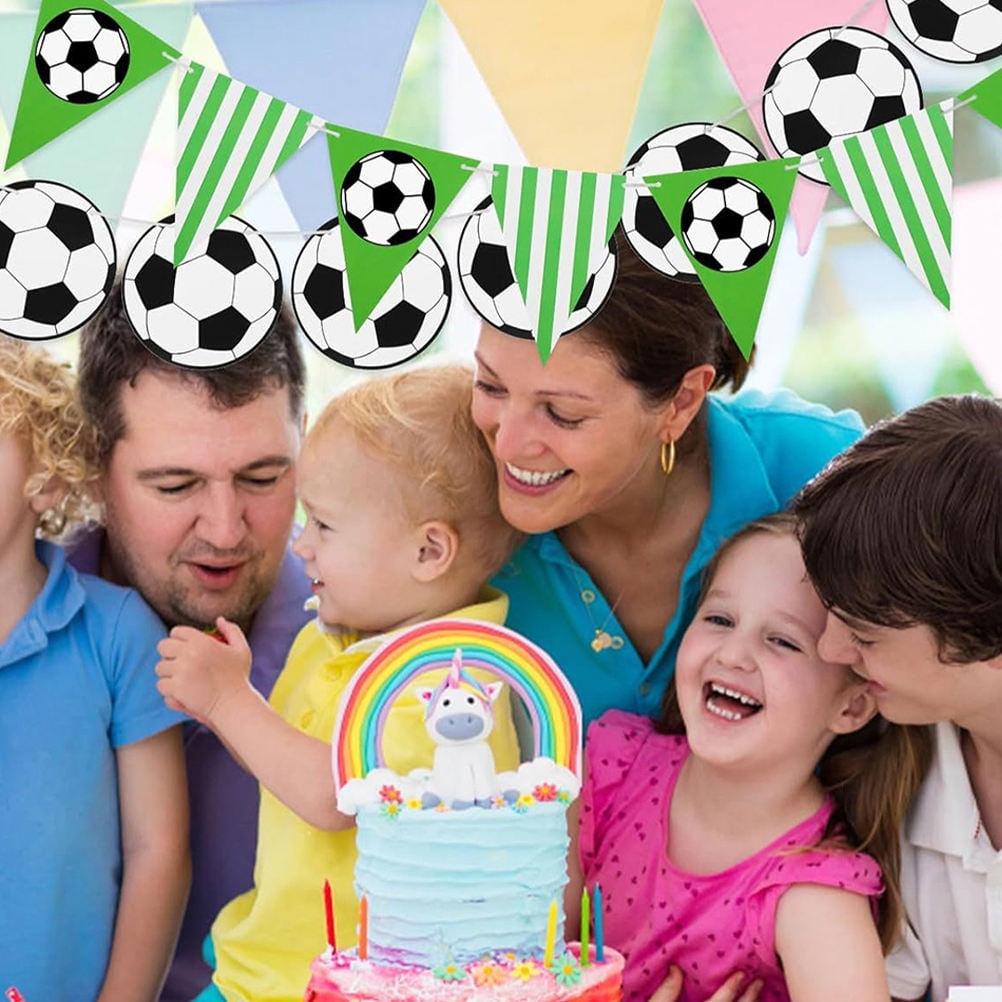 Alasum 4Pcs Soccer Pennant Banner Assorted Colors Durable Paper Soccer ...