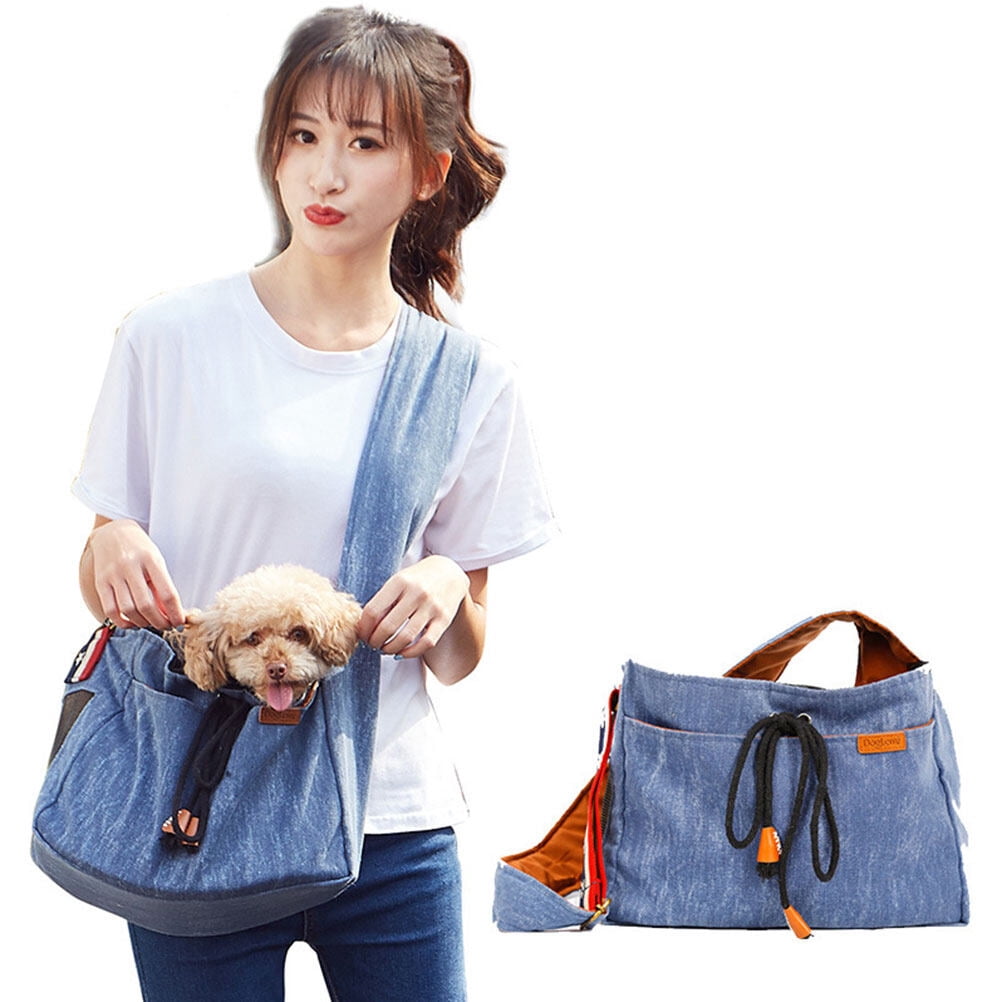 Alasum Machine Washable Blue Pet Travel Bag with Widened Shoulder Strap ...