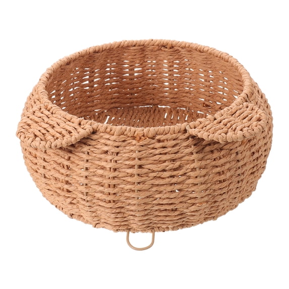 Alasum Wall Hanging Basket Woven Metal Frame Khaki for Entryway Storage ...