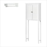 Alaterre Dover Over Toilet Hutch with 2 Doors, Bathroom Shelf with 2 ...