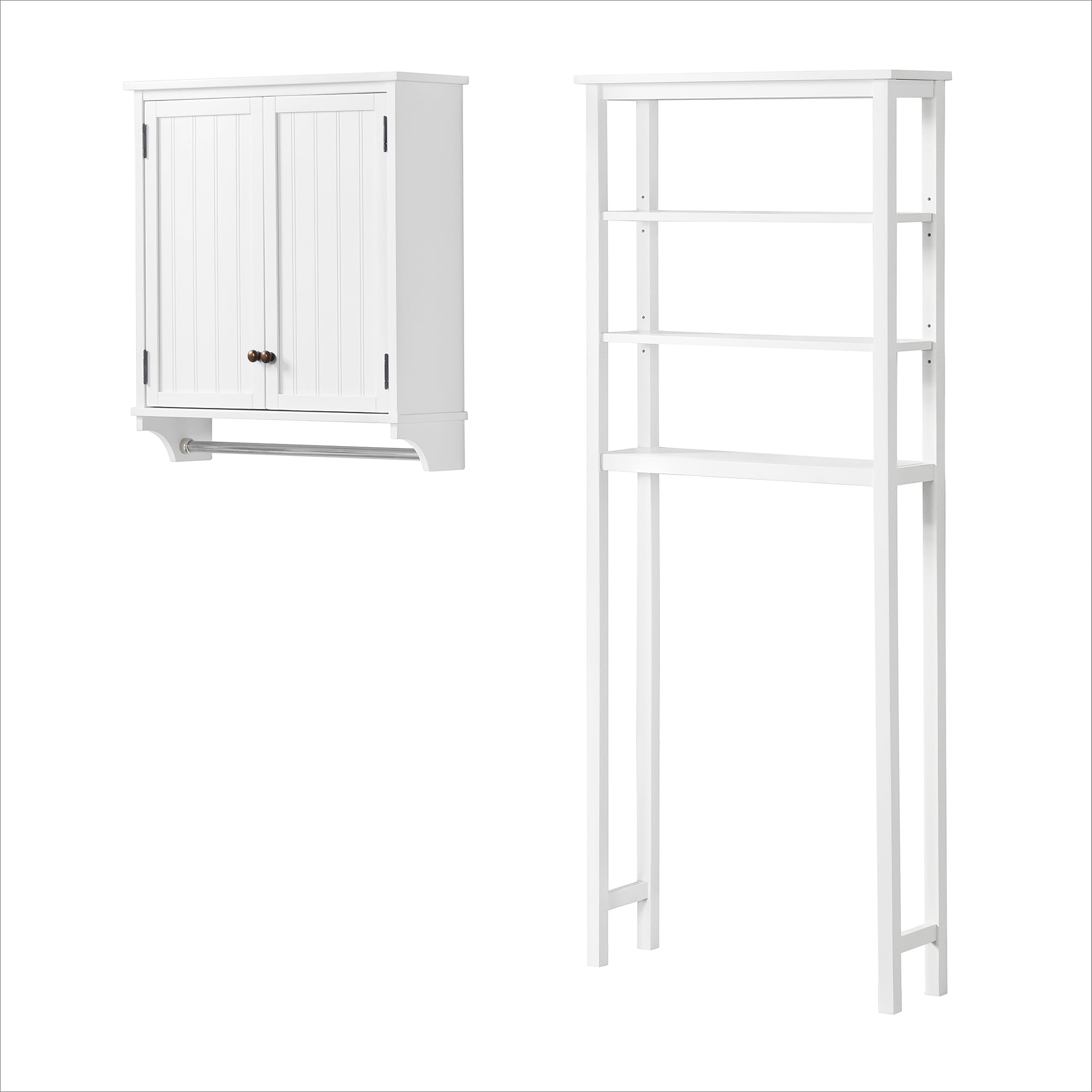 Alaterre Dover Over Toilet Organizer with Open Shelving, Wall Mounted ...