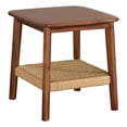 Alaterre Furniture Calais Acacia Wood Side Table with Shelf, Mid ...
