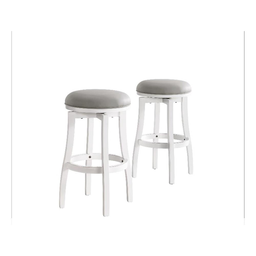 Alaterre Furniture Ellie Bar Height Stool - White - Set of 2 - Walmart.com