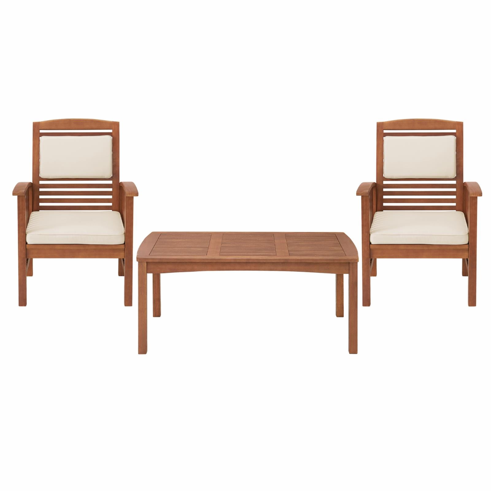 Alaterre Furniture Lyndon Eucalyptus Wood 3-Piece Conversation Set ...