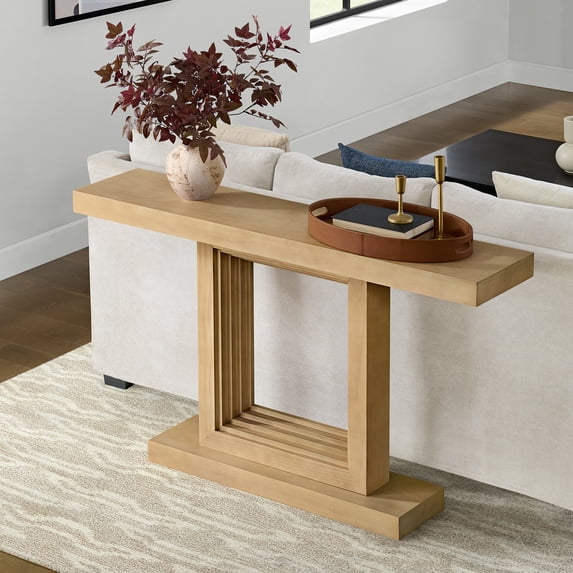Alaterre Furniture Pismo Solid Wood Console Table - 56 Inch Modern ...